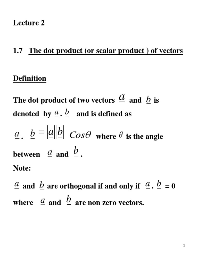 D2 - Vectors | PDF | Euclidean Vector | Linear Algebra