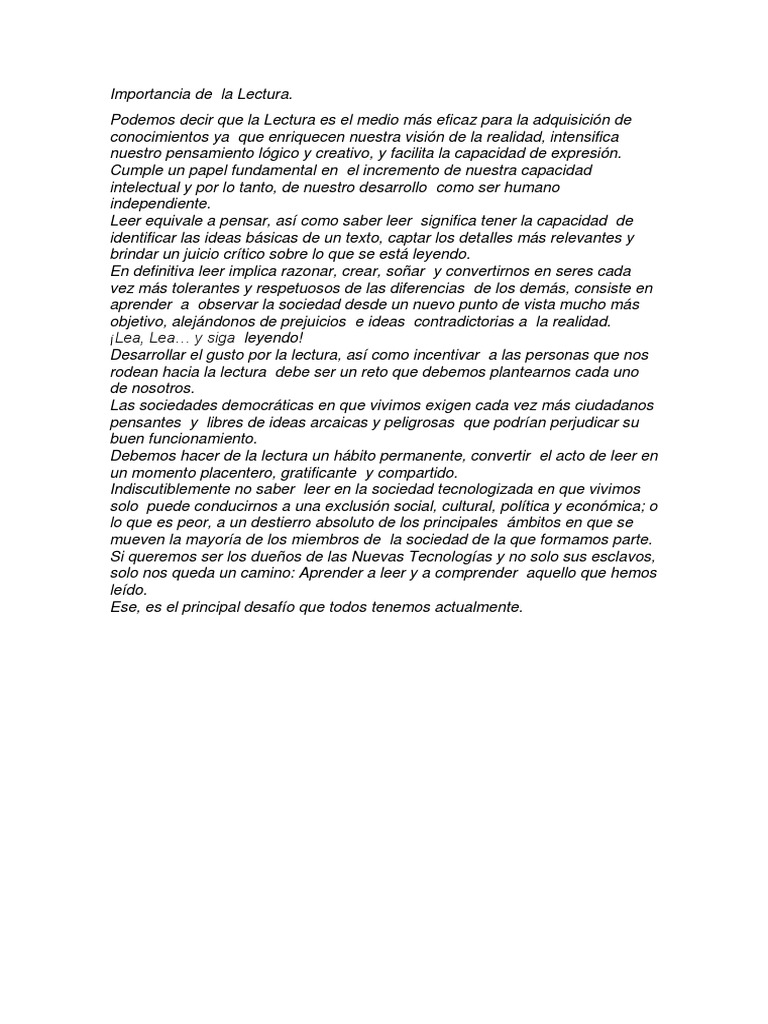 Importancia de | PDF