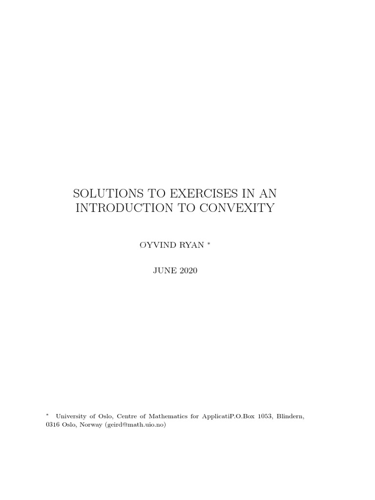 Conv Solutions | PDF | Convex Set | Linear Map