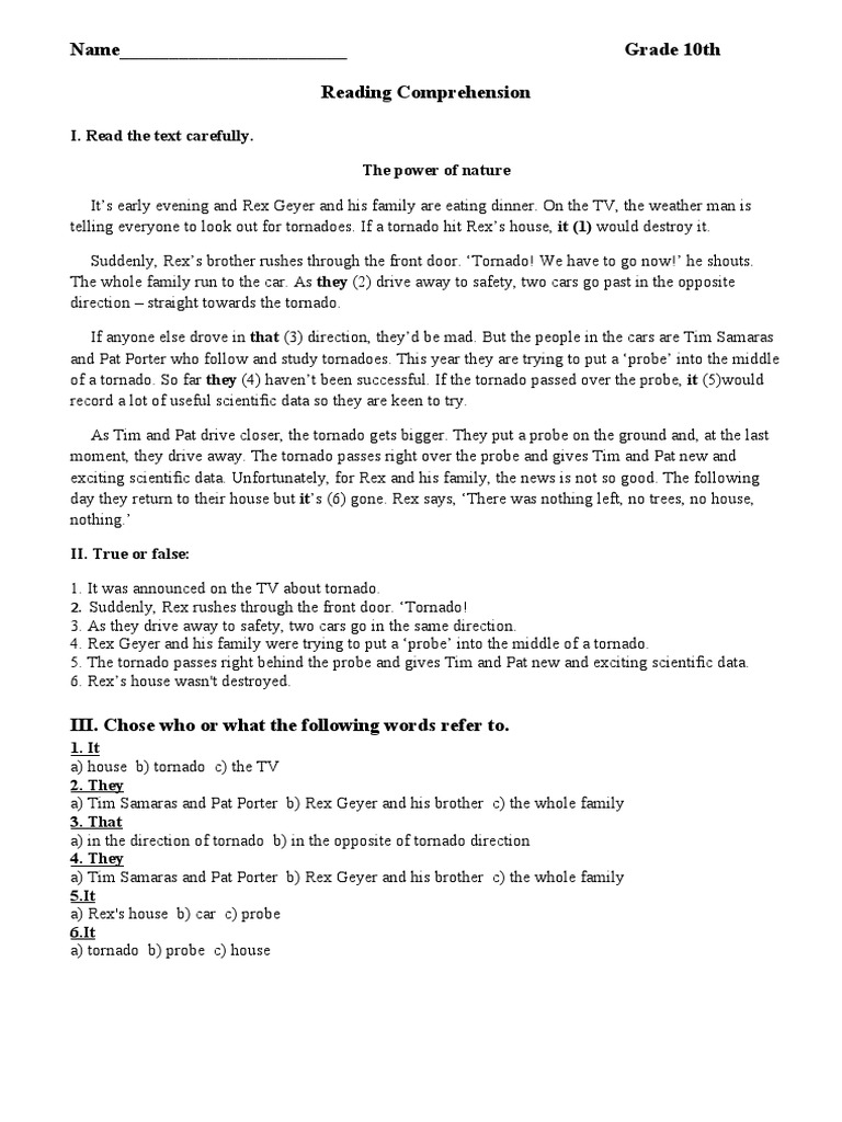 Reading 10th II Sem | PDF