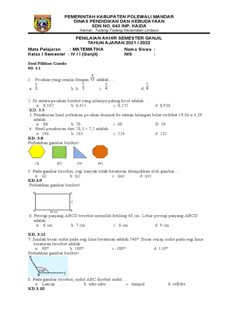 Soal MM Semestr 1 | PDF | Metode & Bahan Ajar