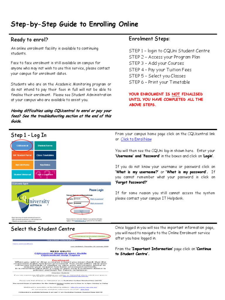 Step-by-Step Guide To Enrolling Online: Ready To Enrol? Enrolment Steps ...