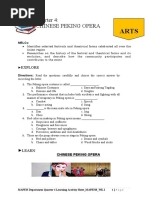 Semi-Detailed Learning Plan: Chinese Peking Opera | PDF | Arts (General)