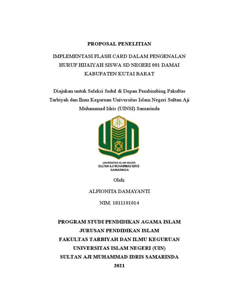 Contoh Proposal Penelitian Kualitatif | PDF | Karier & Perkembangan | Ilmu Sosial