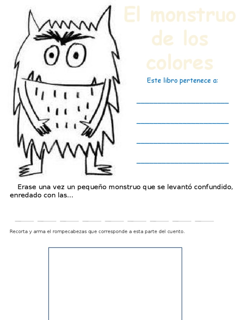 Actividades El Moustro de Colores | PDF