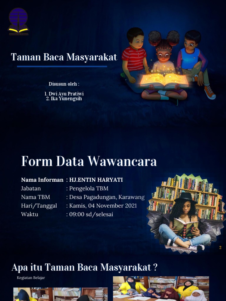 Contoh Poster Taman Bacaan Masyarakat | PDF