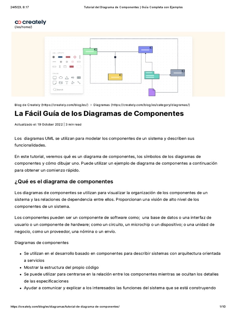 Guía de Diagramas de Componentes UML | PDF | Lenguaje de modelado ...