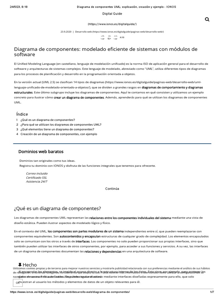 Diagrama de Componentes UML - Explicación, Creación y Ejemplo - IONOS ...