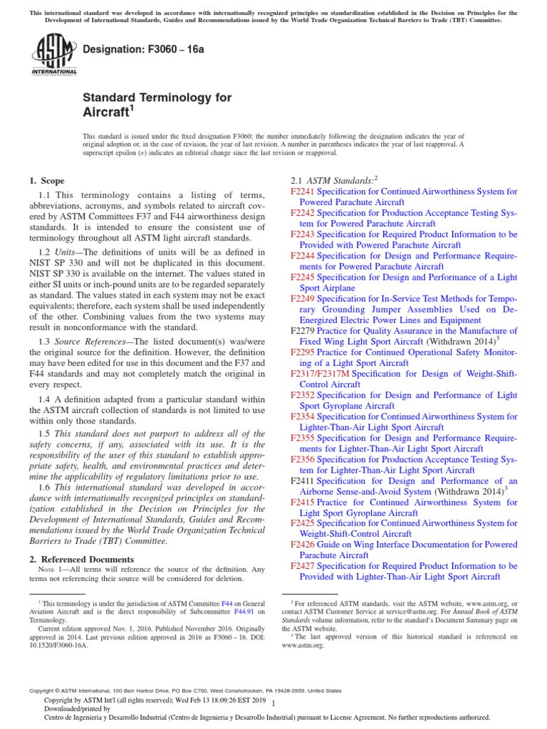 Aircraft: Standard Terminology For | Download Free PDF | Aircraft ...