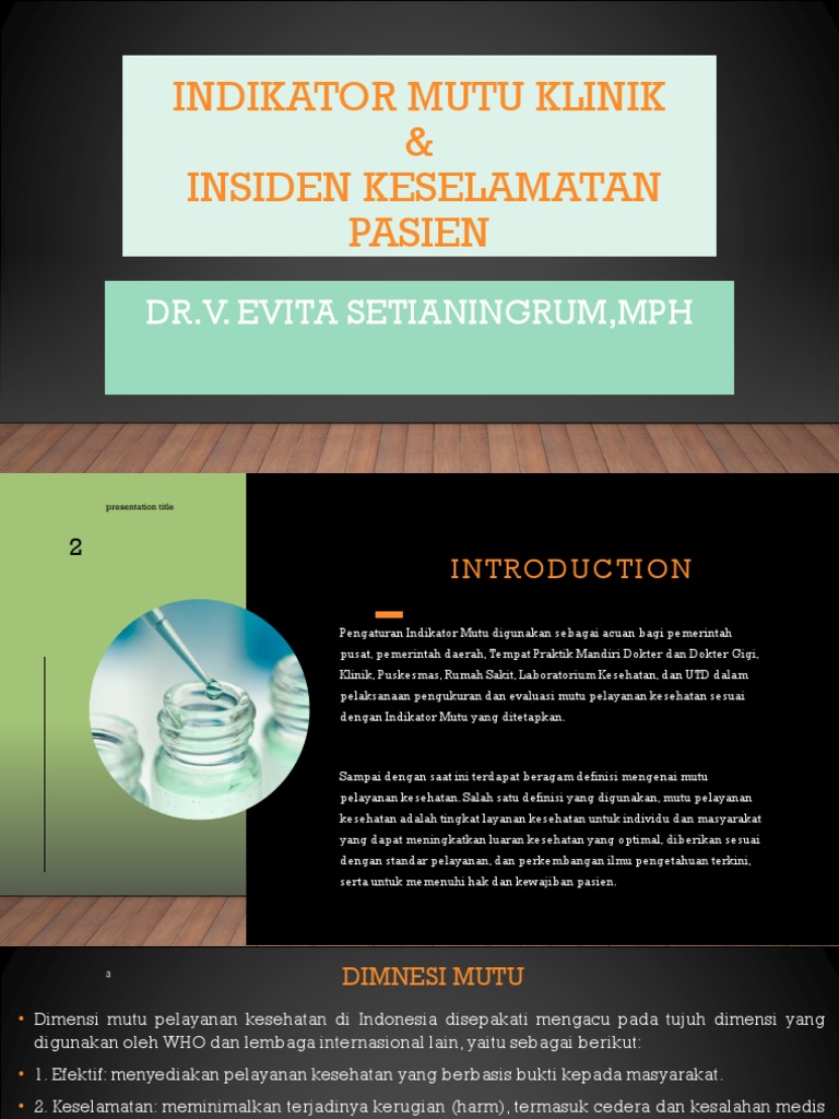Dr. Evita - Indikator Mutu Klinik Dan IKP Rev | PDF