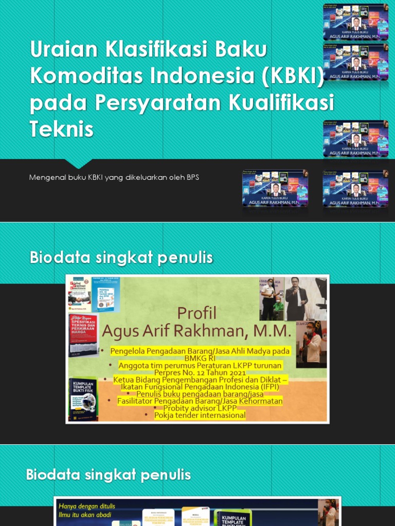 Uraian Klasifikasi Baku Komoditas Indonesia (KBKI) | PDF