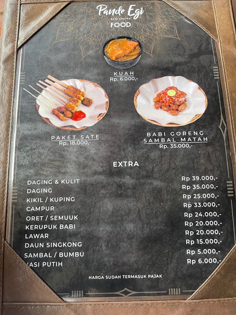 Menu Pande Egi | PDF