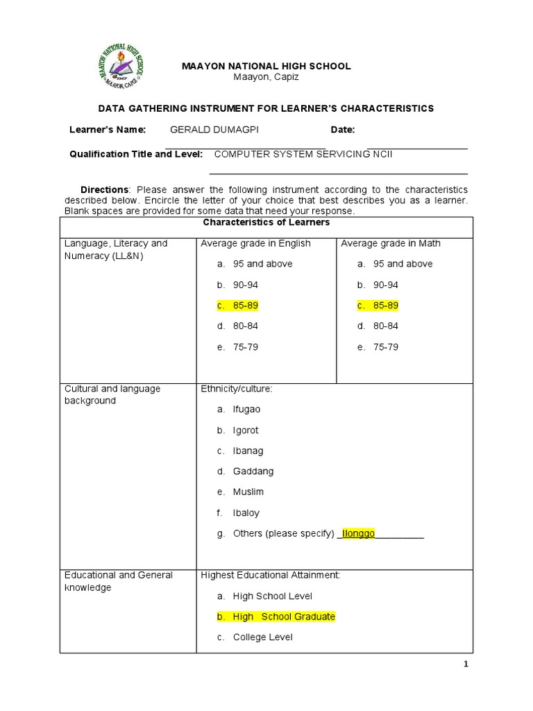 2 Data Gathering EQUIBAL | PDF