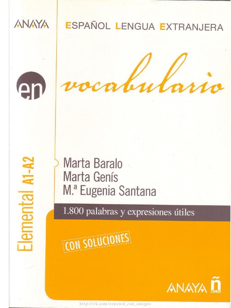 Vocabulario Español A1-A2 Anaya PDF | PDF | Moda | Pelo
