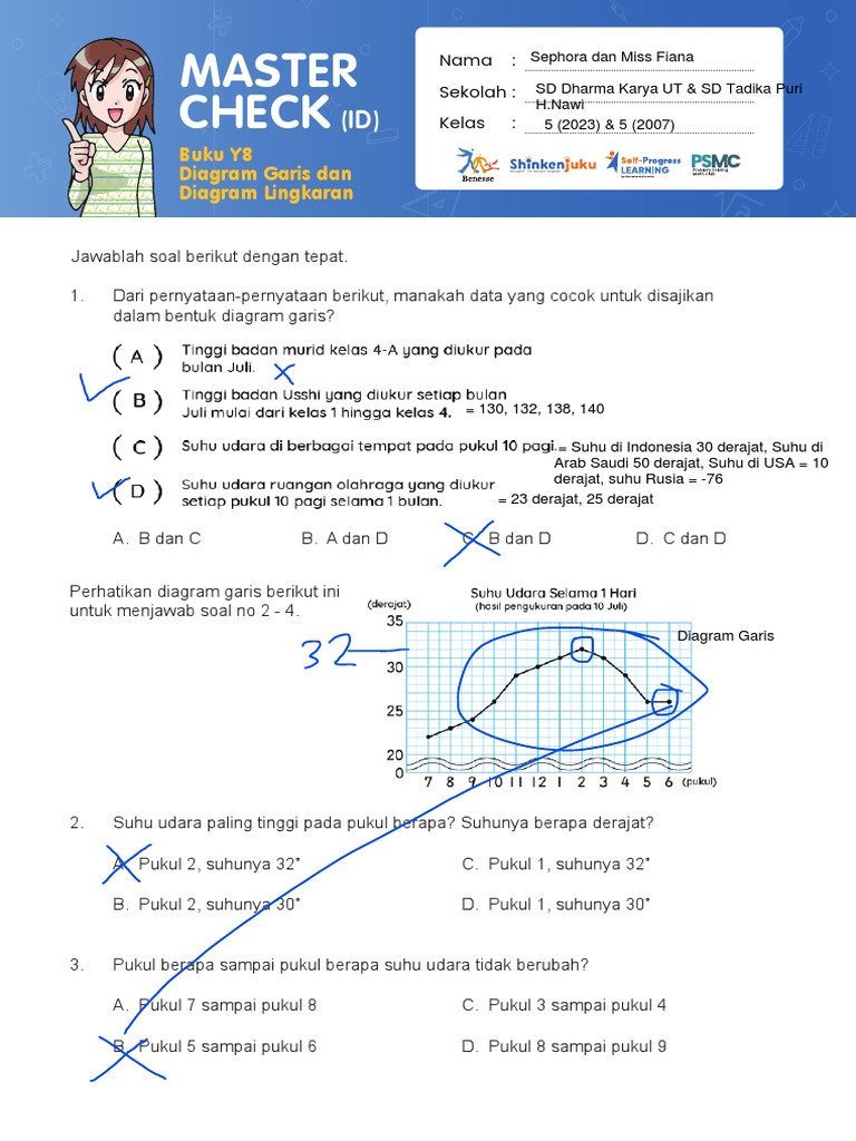 Master Check Y8 - Diagram Garis Dan Diagram Lingkaran | PDF