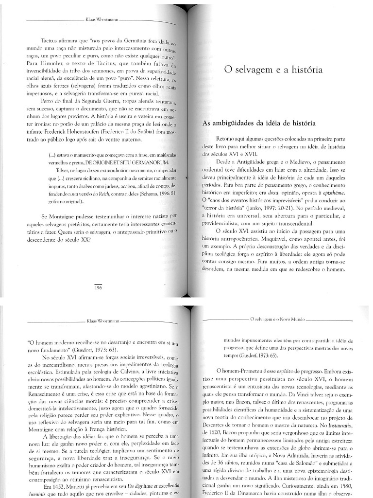 Klaas Woortmann - O Selvagem e A História. | PDF