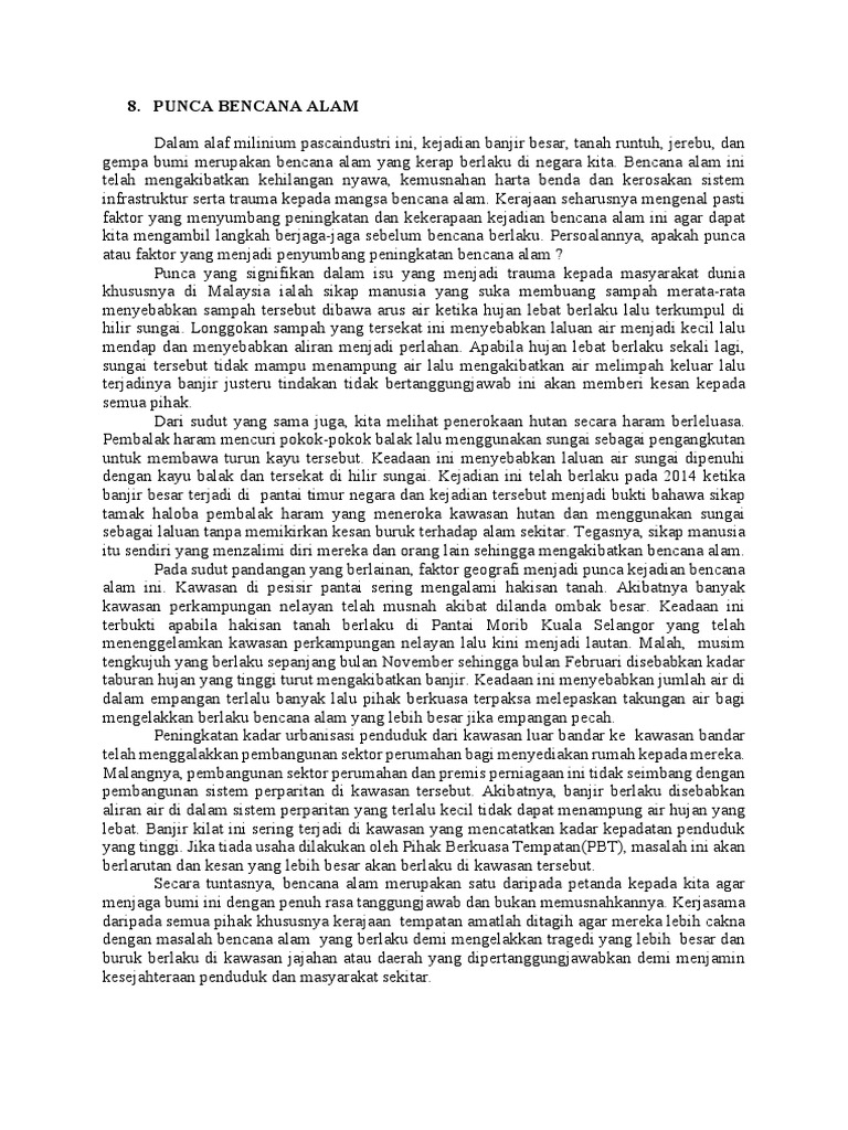 8. Punca Bencana Alam | PDF