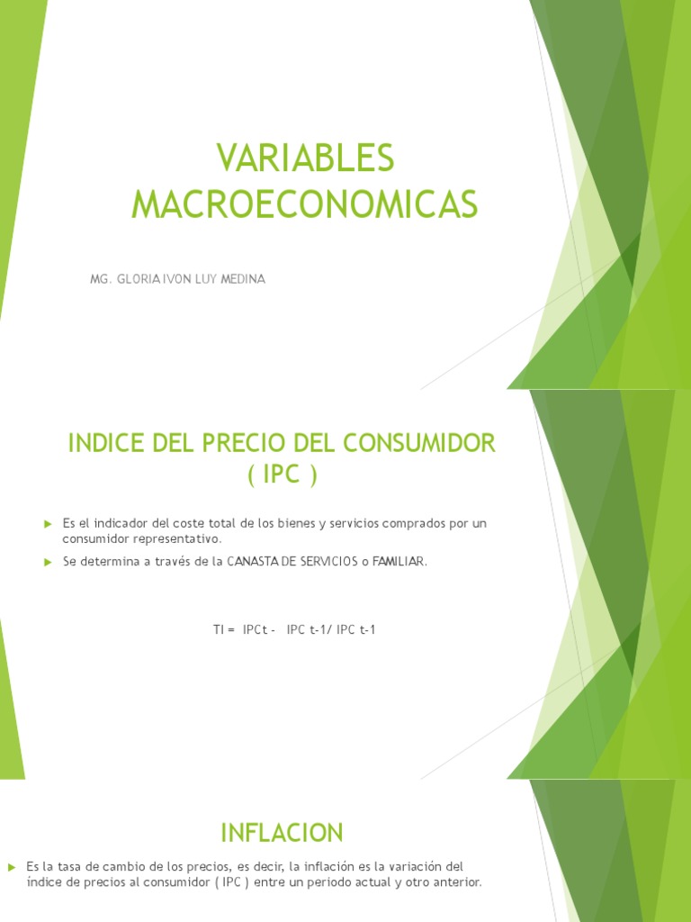 Variables Macroeconomicas: Mg. Gloria Ivon Luy Medina | PDF