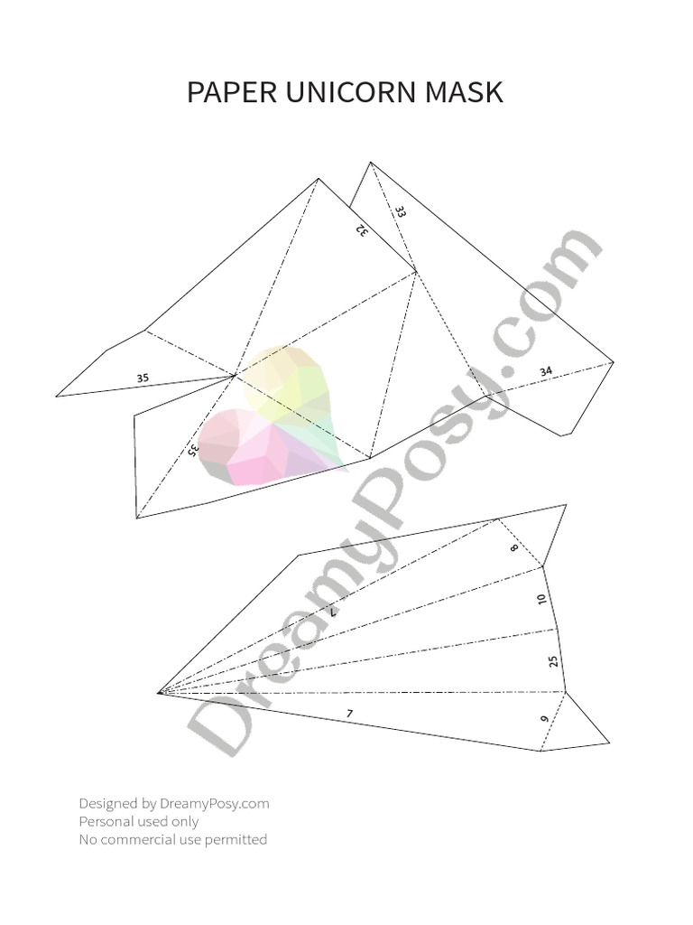 DIY Paper Unicorn Mask Guide | PDF