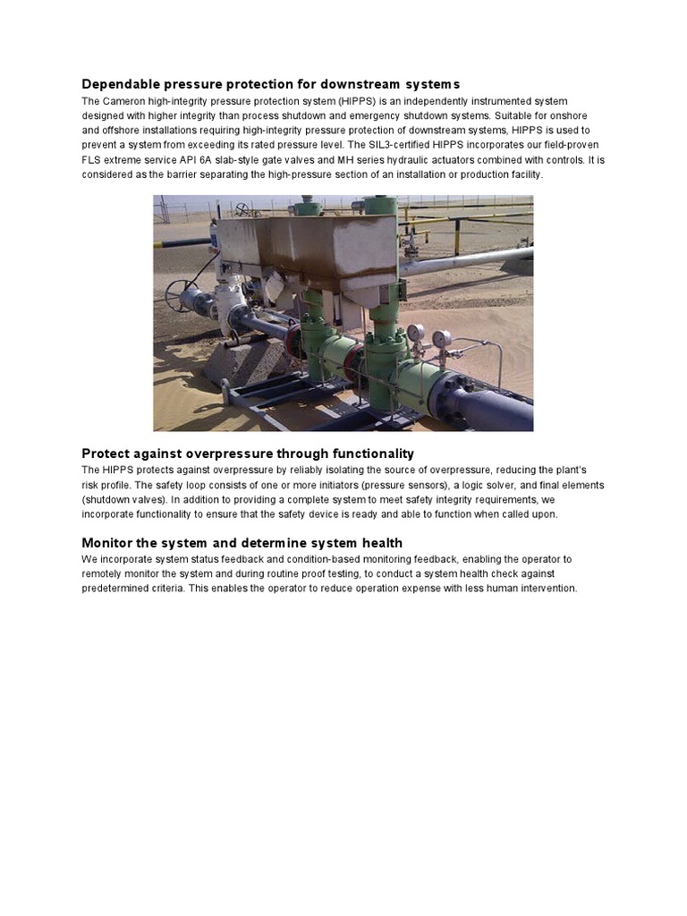 Dependable Pressure Protection For Downstream Systems | PDF