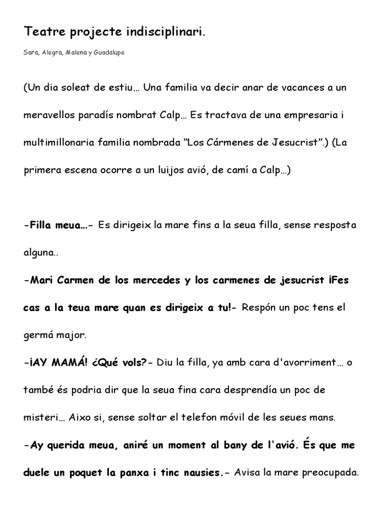 Teatre Projecte Indisciplinari | PDF
