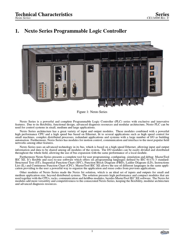 Nexto Series Datasheets and Specifications | PDF | Programmable Logic Controller | Computer Data ...