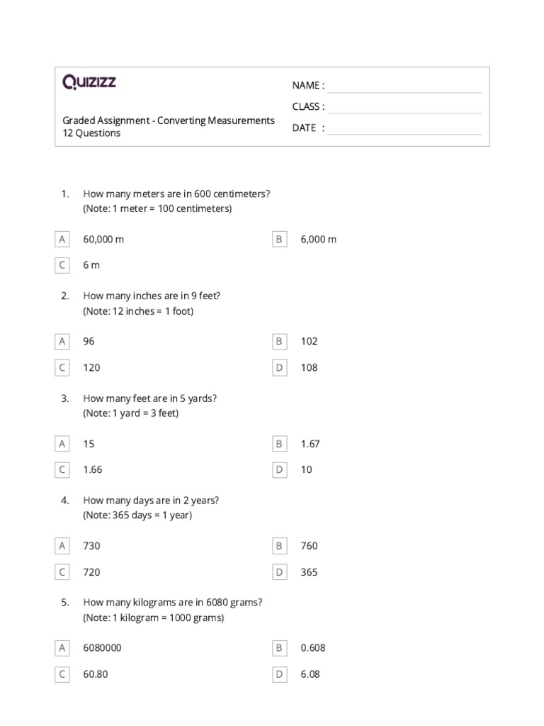 Converting Measurements | PDF | Foot (Unit) | Pound (Mass)