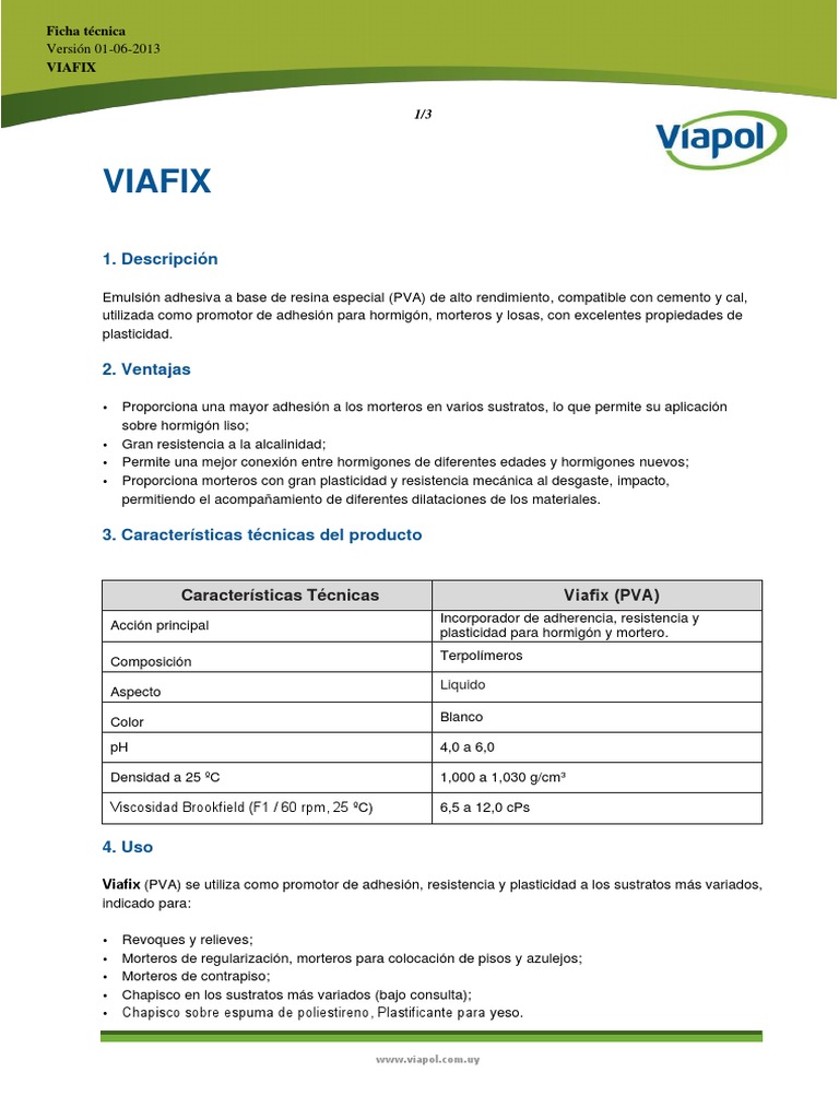 Viafix | PDF | Cemento | Hormigón