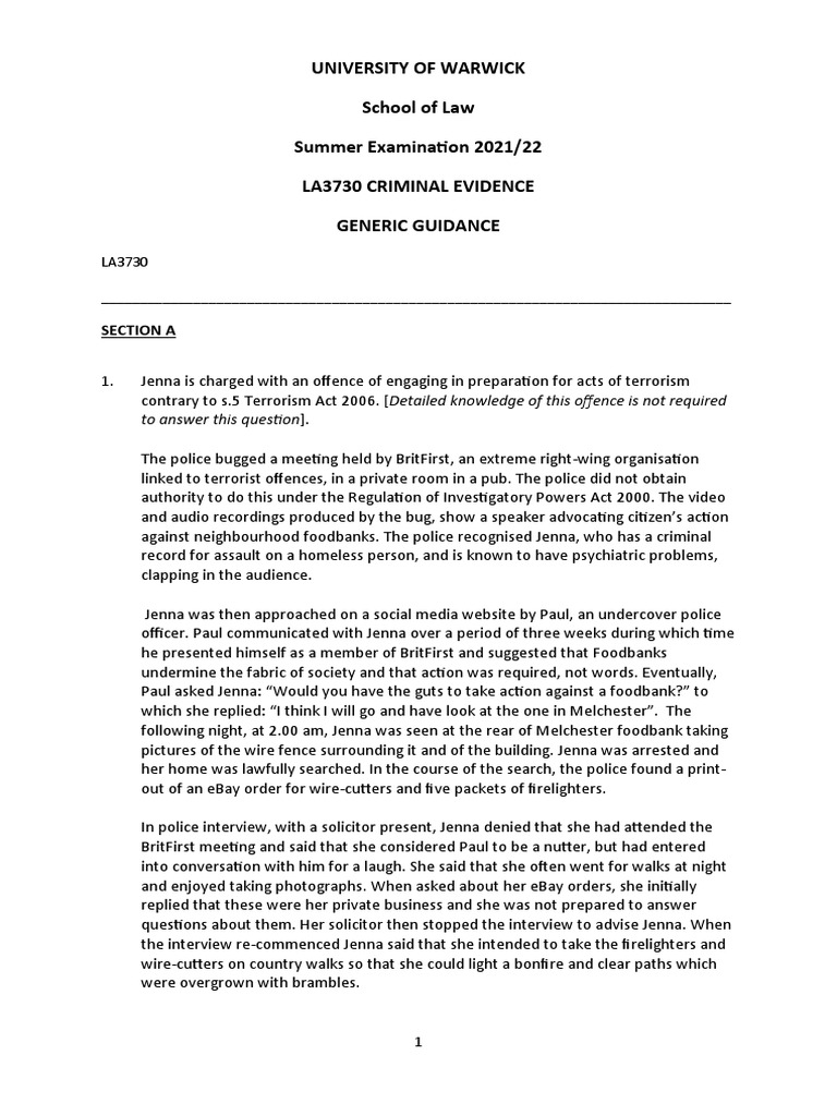Criminal Evidence Case Study Analysis | PDF | Hearsay | Evidence (Law)