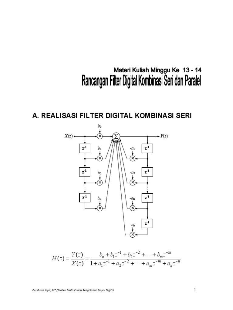 Realisasi Filter Digital Kombinasi | PDF