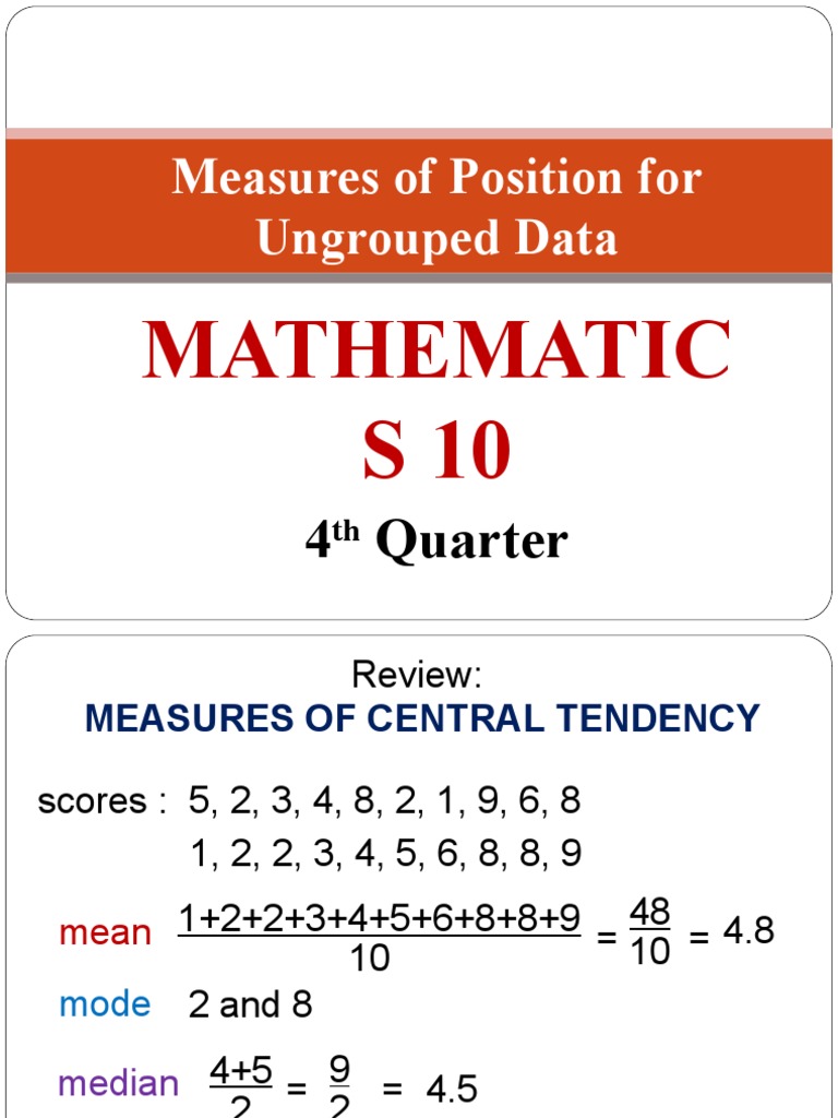Q4 Ungrouped | PDF | Quartile | Percentile