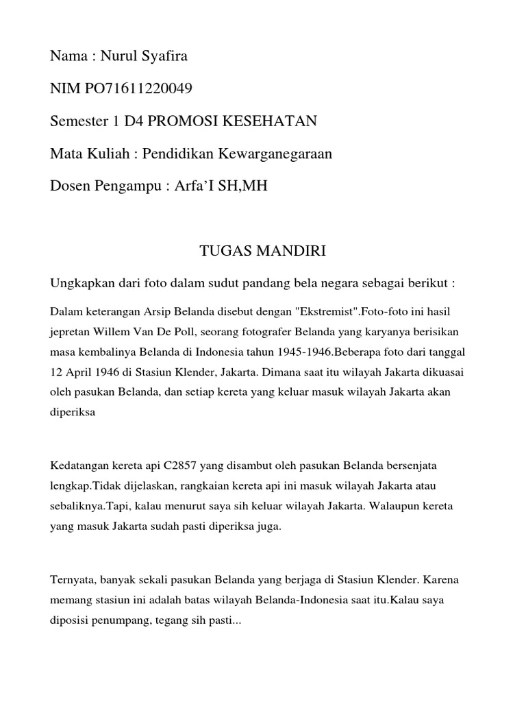 Nurul Syafira PKN Bela Negara | PDF | Klasik
