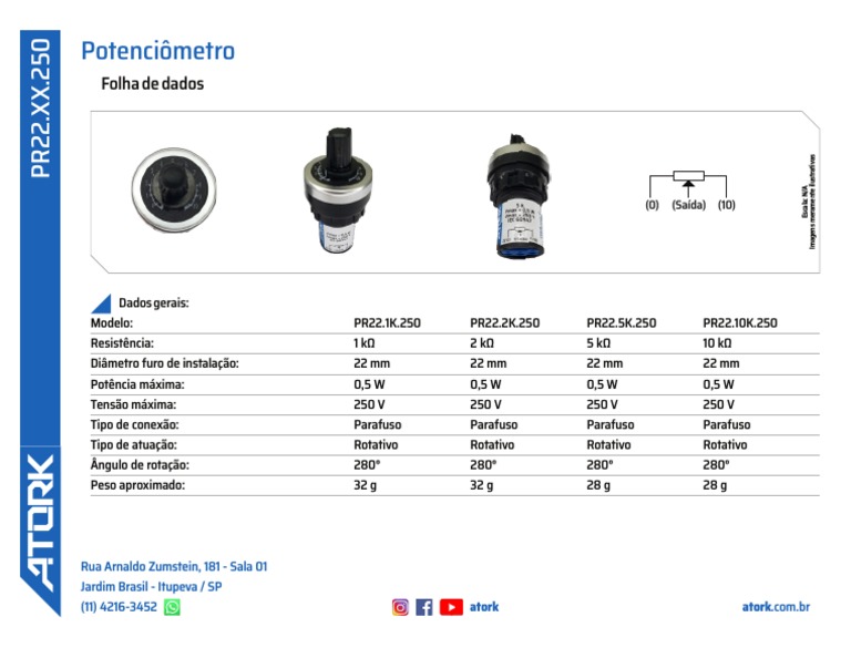 PR22.XX.250 - Folha de Dados | PDF