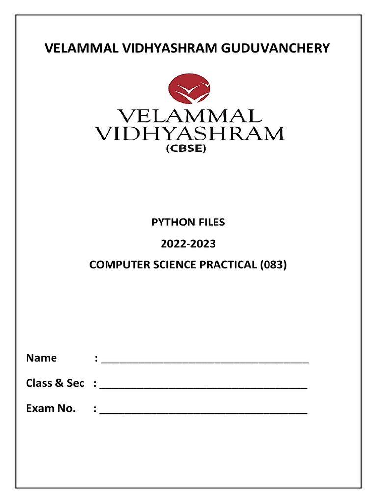 Xii Practical File New 1 Pdf Computer Program Programming
