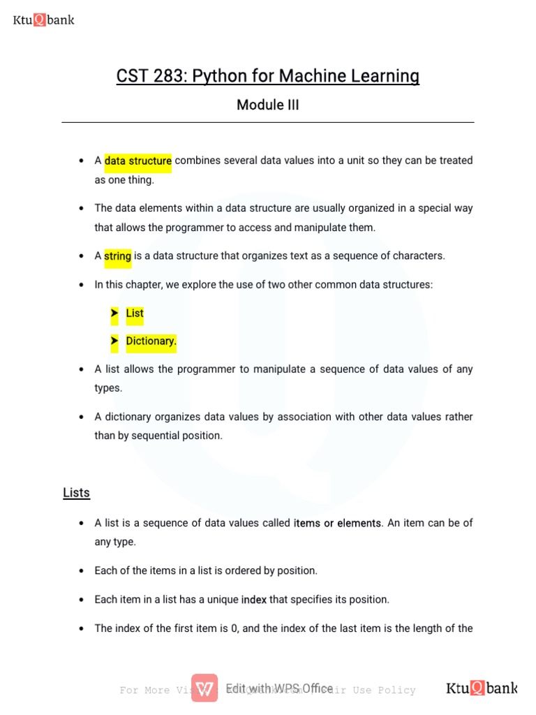 Python Lists and Dictionaries Guide | PDF