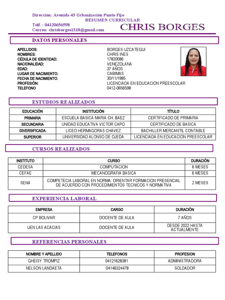 Curriculo Chris | PDF