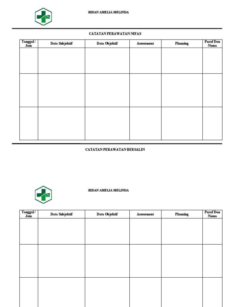 Rekam Medis Nifas | PDF