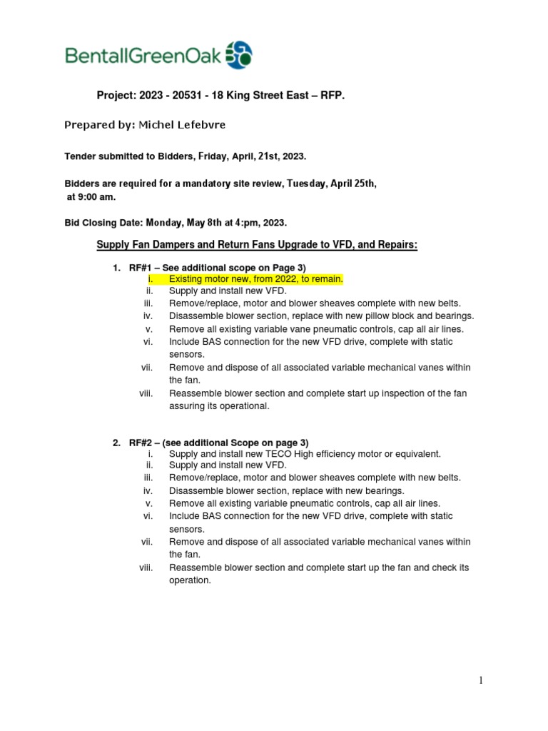 _18 King St - Return Fan Upgrade to VFD and Capital Project Rev 6 ML-CW ...