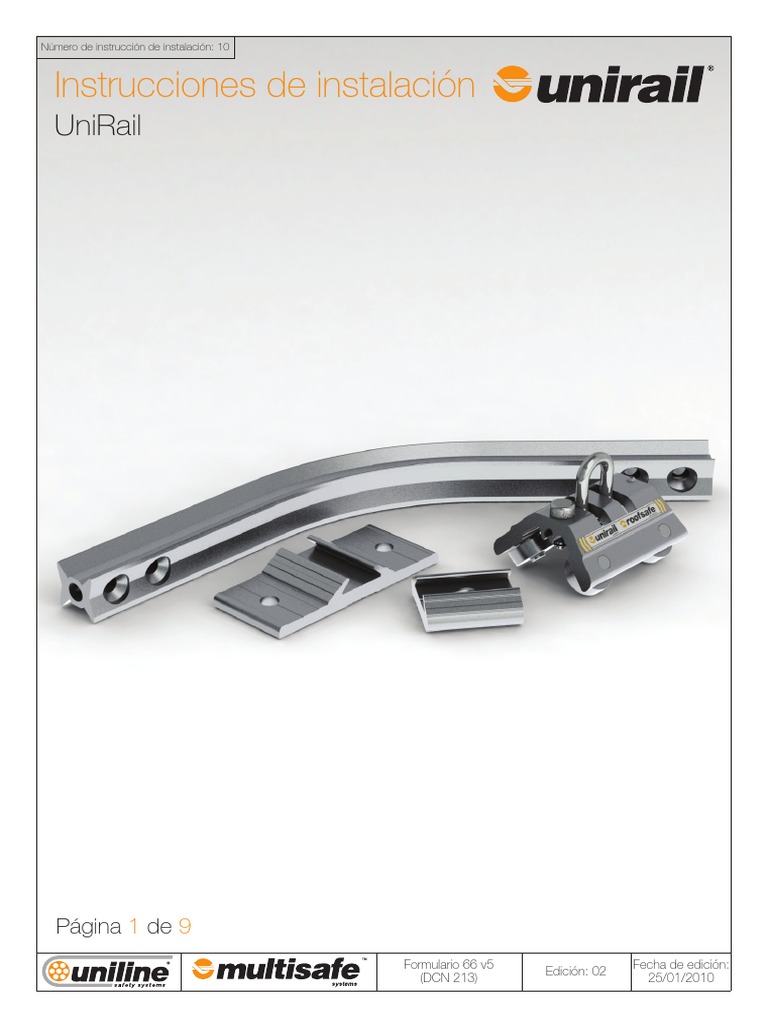 UniRail Installation Instructions ES | PDF | Tornillo | Perforar