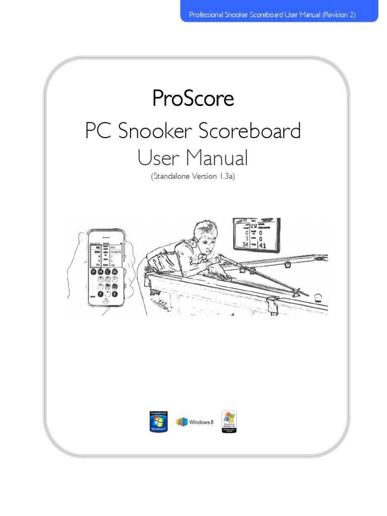 Proscore PC Snooker Scoreboard: User Manual | PDF