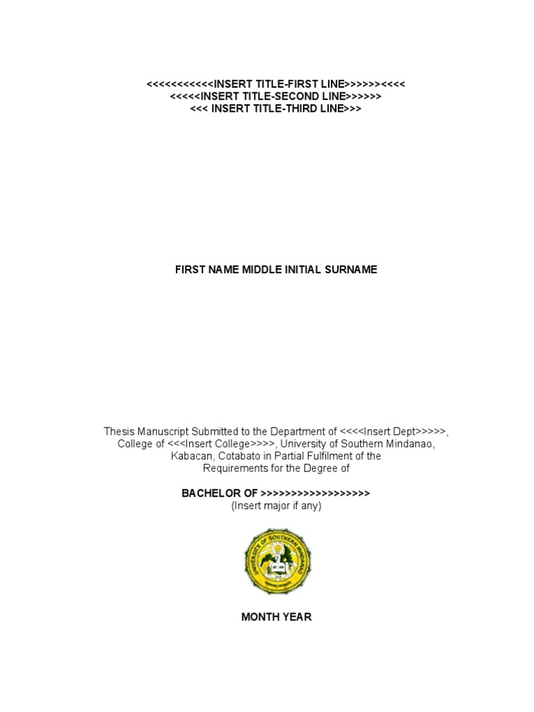 Undergrad - Thesis Manuscript Template - Quantitative FINAL | PDF | Paragraph | Thesis