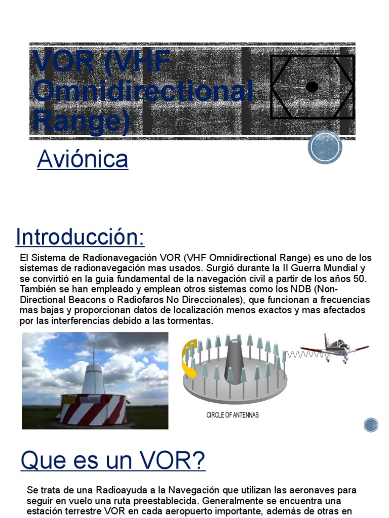 Vor (VHF Omnidirectional Range) : Aviónica | PDF