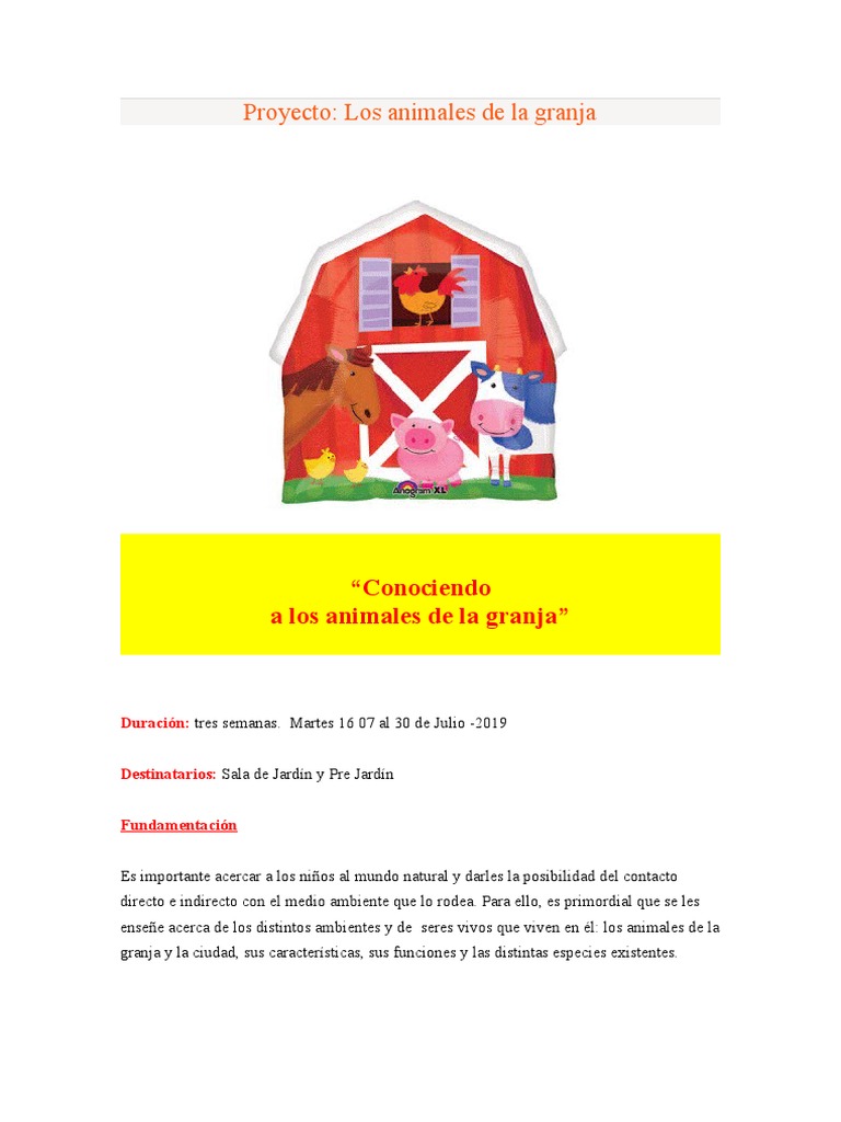 Animales de La Granja 2019 | PDF