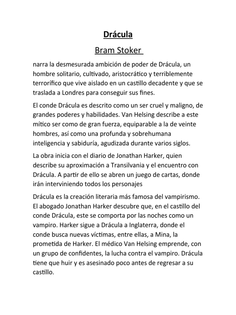 Drácula Reseña | PDF