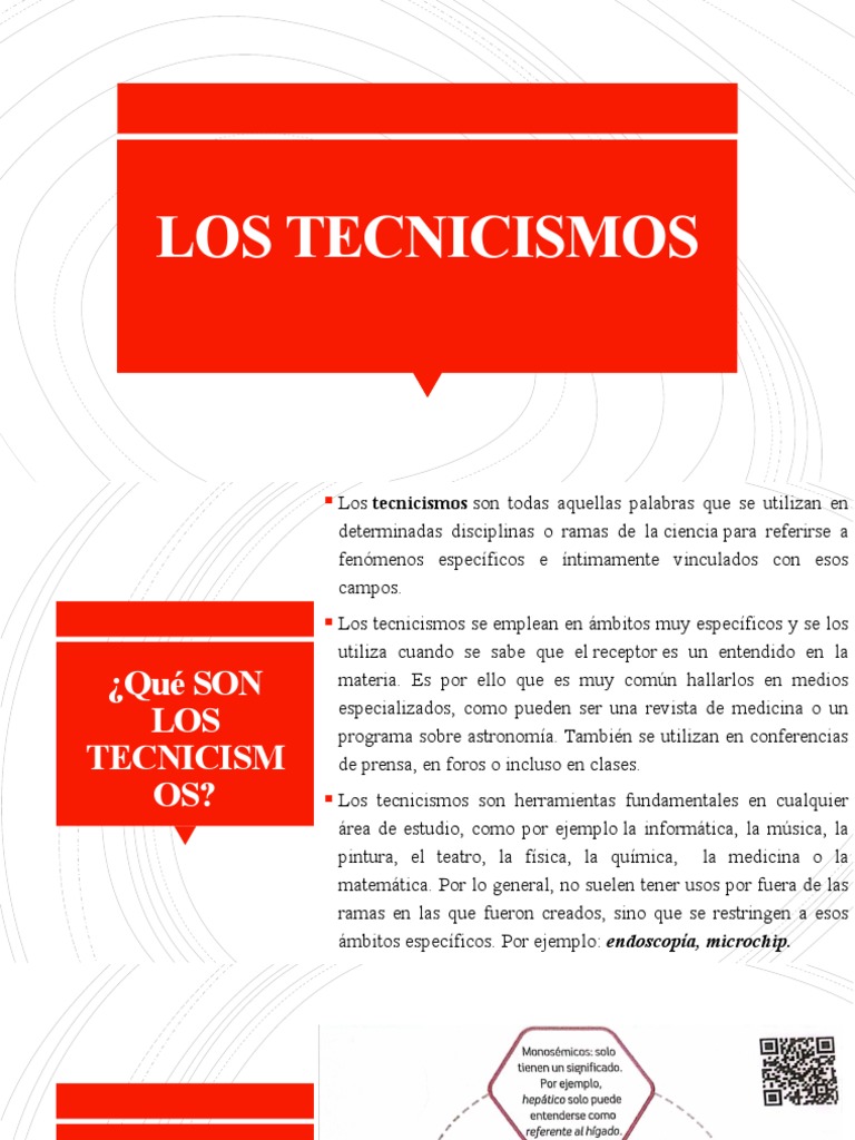 Los Tecnicismos | PDF