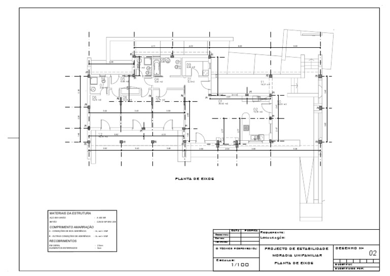 Projeto Estabilidade Moradia Planta Eixos | PDF