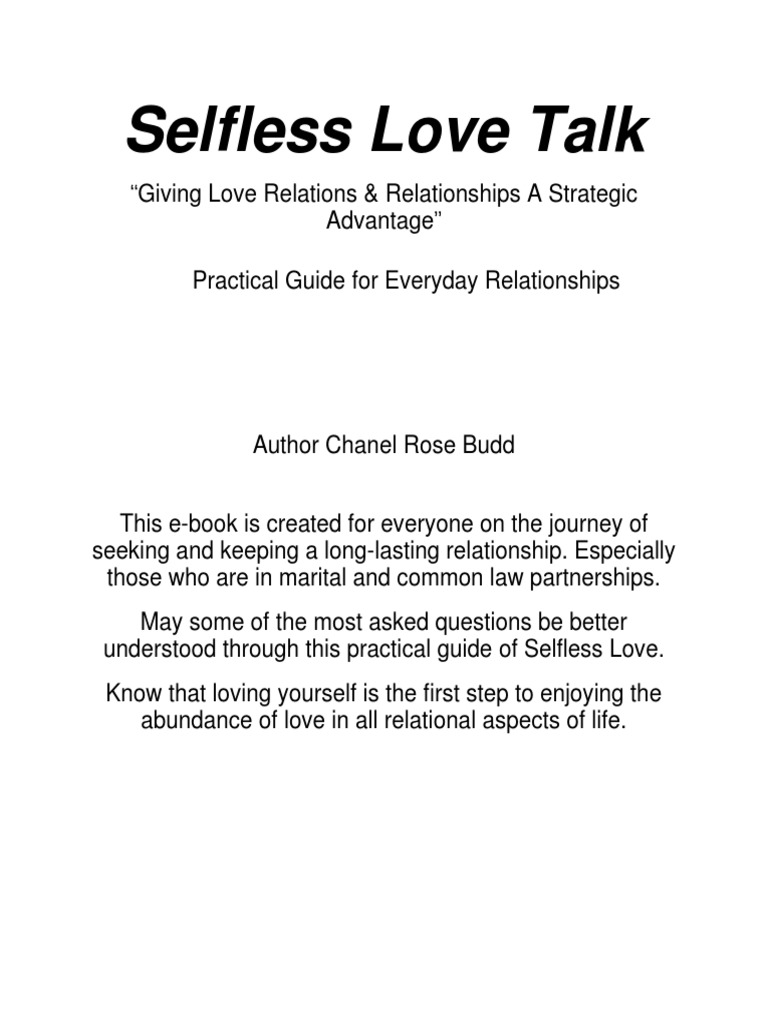 Selfless Love Lesson Ebook | PDF | Love | Feeling