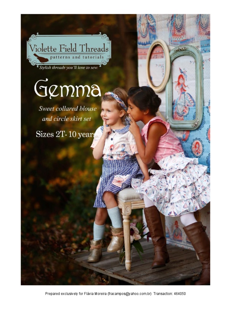 Gemma PDF Pattern and Tutorial Layered 21222 | PDF | Seam (Sewing) | Sewing