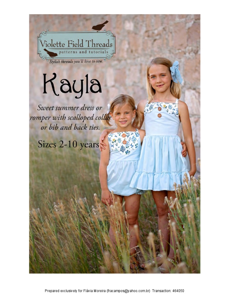 Kayla PDF Pattern and Tutorial - Layered070821 | PDF | Seam (Sewing ...