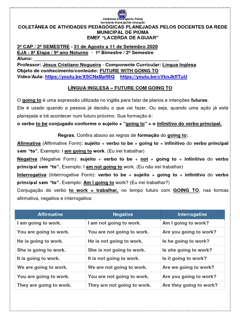 3 Cap Ingles 9 Ano Eja 2semestre | PDF | Assunto (gramática) | Linguística